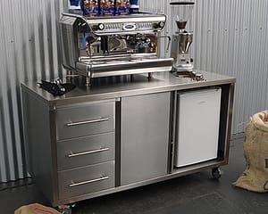 Stainless Steel Coffee Cart | Coffee Cart Cabinet & Trolley | Brayco