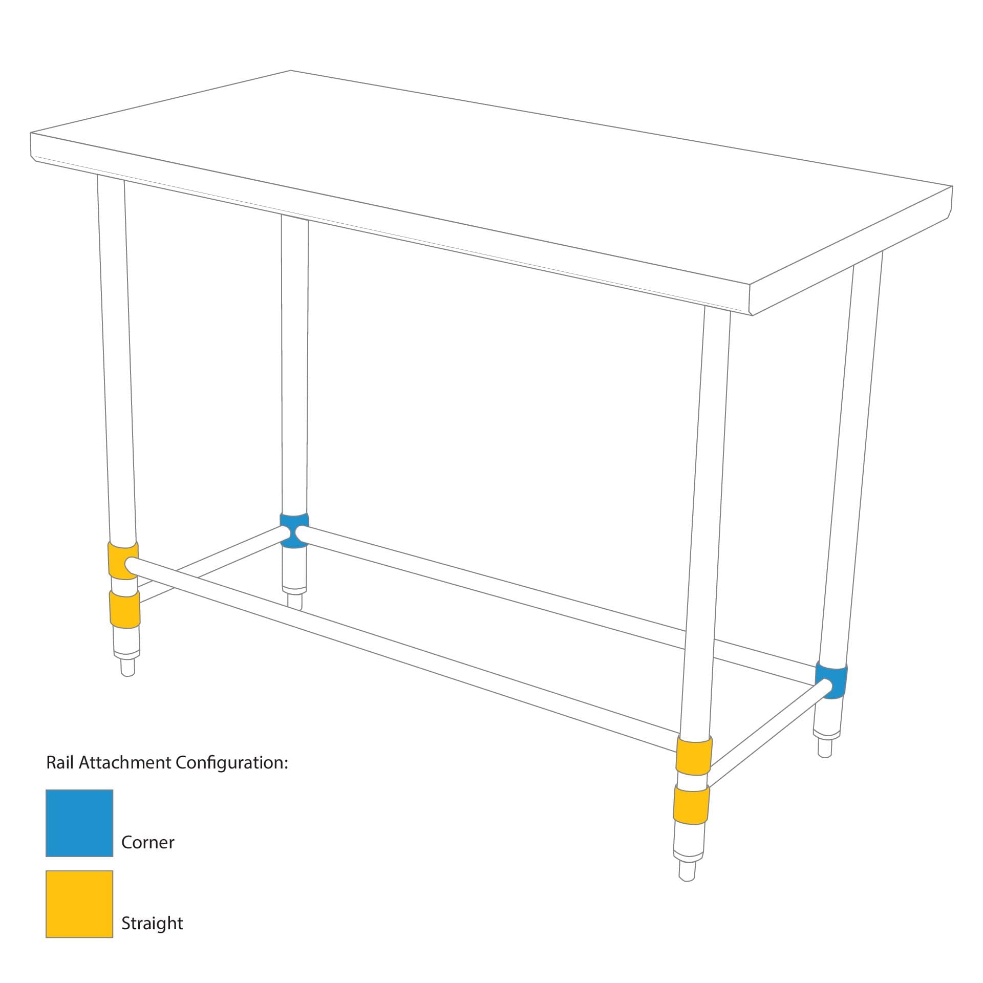 Leg Brace Rail Kit For Bench 2448 - Brayco Commercial Pty Ltd