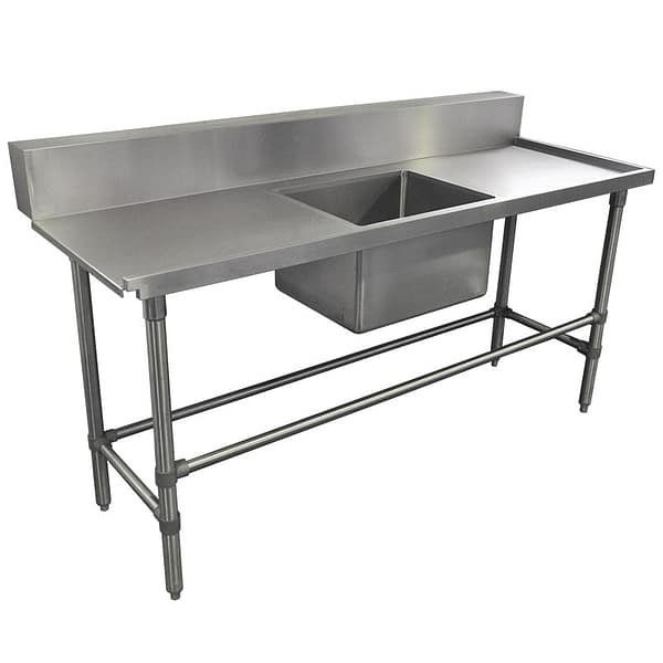 Stainless Dishwasher Inlet Bench, Right Configuration. 1800 x 700 x ...
