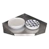 Stainless Steel Solid Corner Wall Shelf, to suit 300mm deep shelves ...