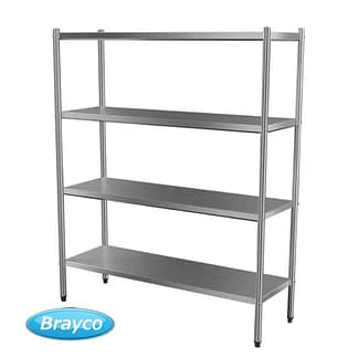 Buy Laboratory Shelving Units, 4-Tier Lab Shelving System - Brayco