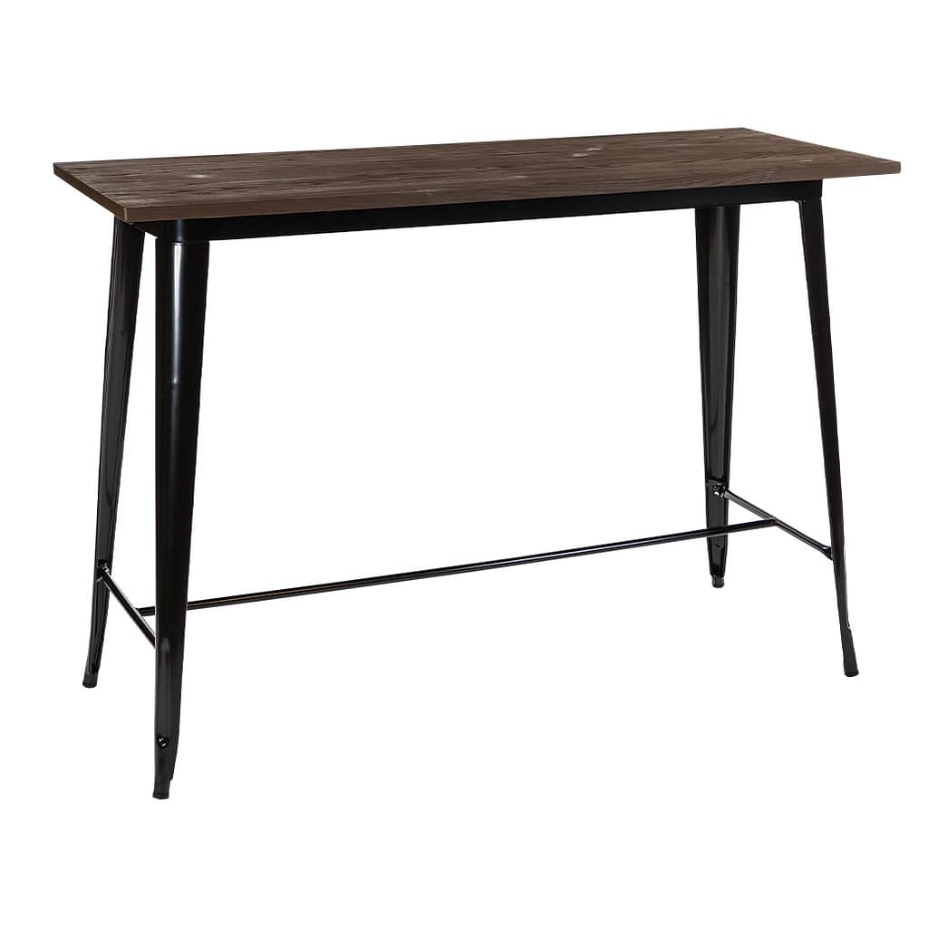Replica Tolix Wooden Top Bar Table, 152 x 60 x 107cm high - Brayco ...