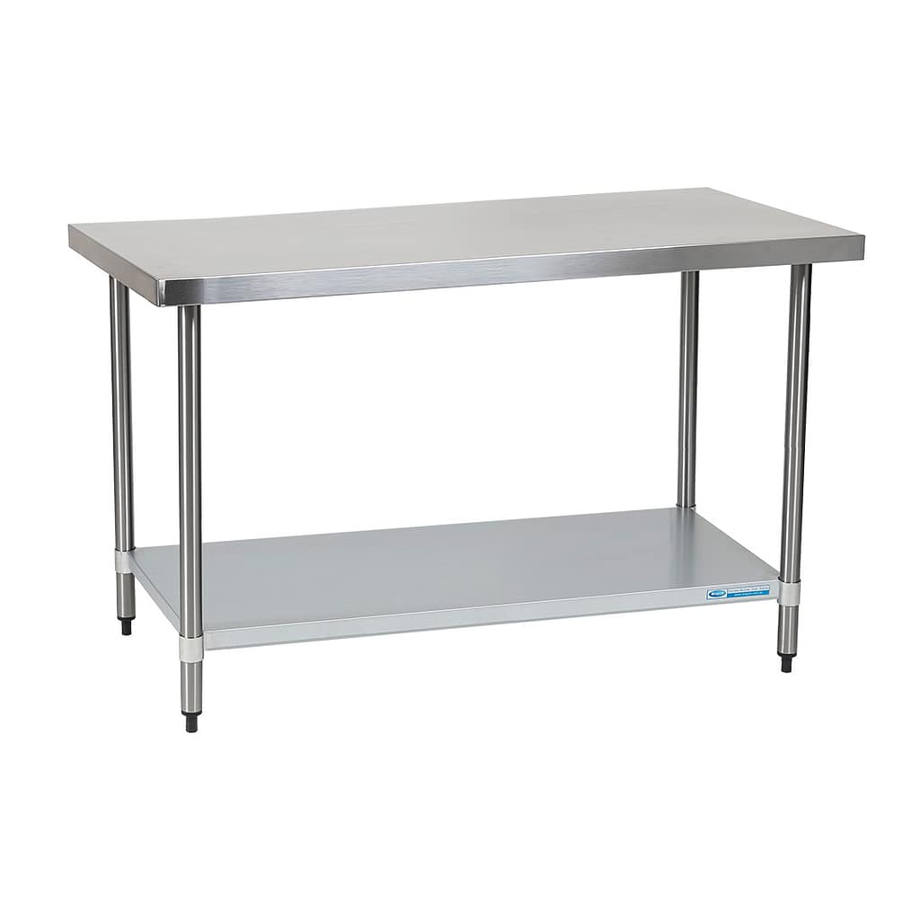 Economy 430 Grade Stainless Steel Flat Bench 1600 x 700 x 900mm high ...
