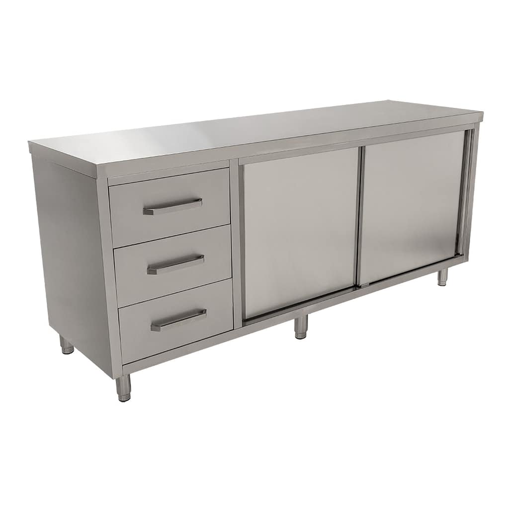 Stainless Steel Commercial Kitchen Cabinet, 2000 x 610 x 900mm high ...