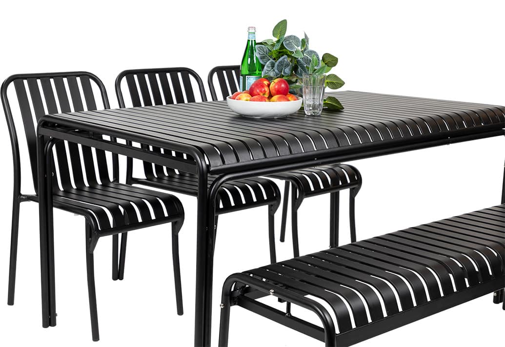 Luisa Aluminium Dining Table 120 x 80cm - Brayco