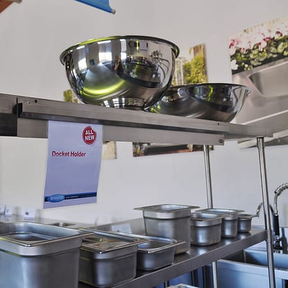 Kitchen Docket Holder | Easy Clean Stainless Steel Docket Holder