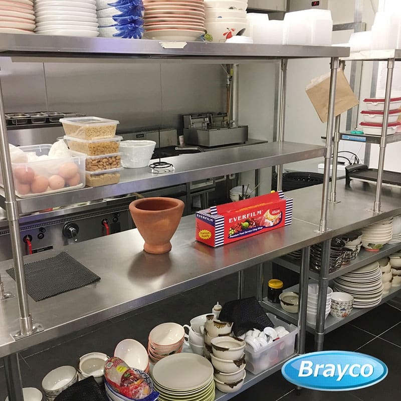Stainless Steel Over Bench Shelf 2-Tier, 1450 X 350mm - Brayco ...