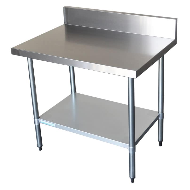 Commercial 304 Grade Stainless Steel Splashback Bench 1000 x 700 x ...