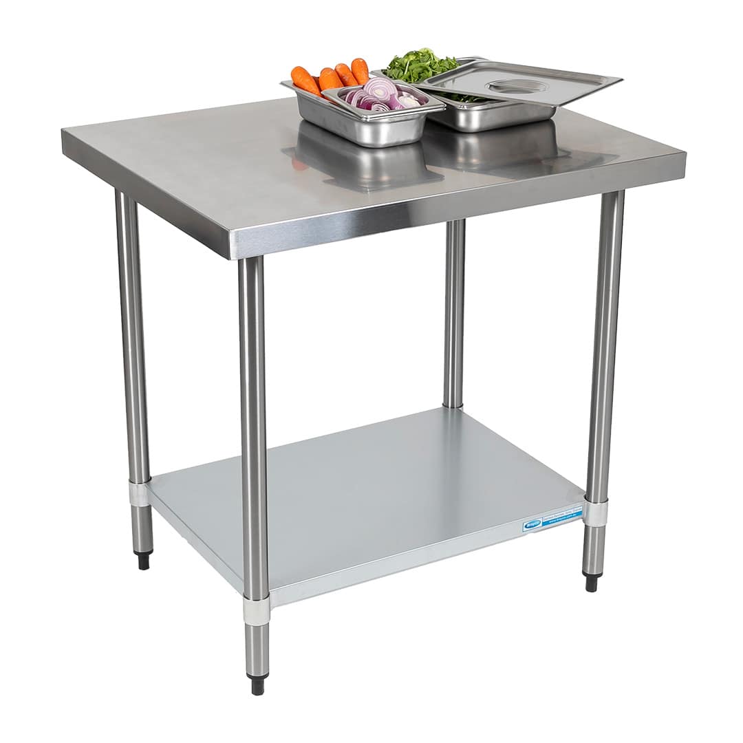 Economy 430 Grade Stainless Steel Flat Bench 900 x 700 x 900mm high ...