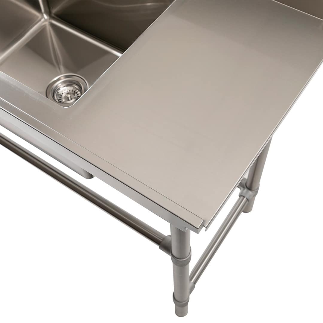 Stainless Dishwasher Inlet Bench, Left Configuration. 1200 x 700 x ...