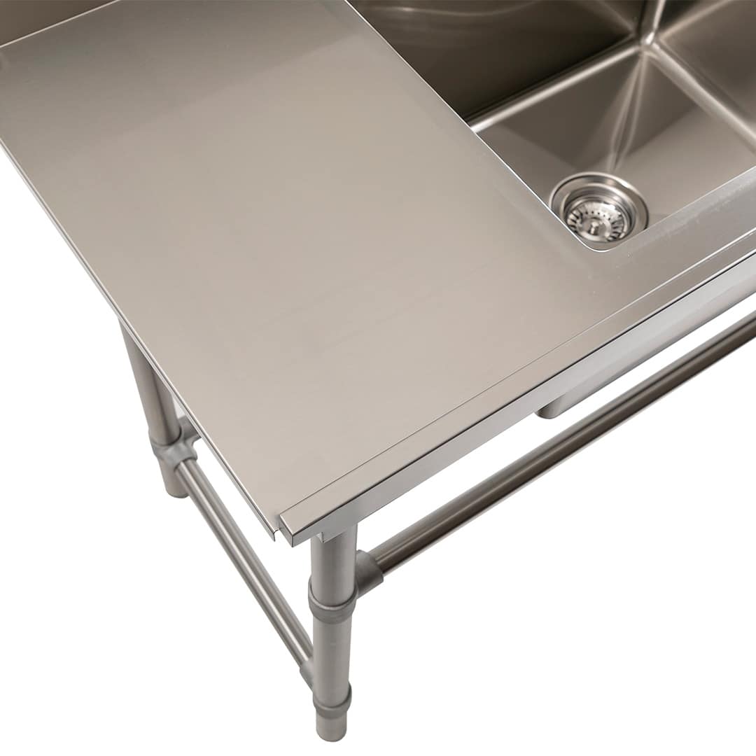 Stainless Dishwasher Inlet Bench, Right Configuration. 1200 x 700 x ...