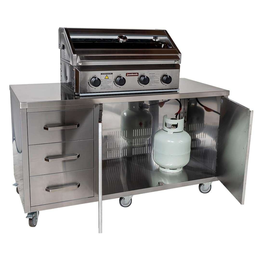 Stainless Steel Commercial BBQ Cabinet, 1600 x 700 x 900mm high ...