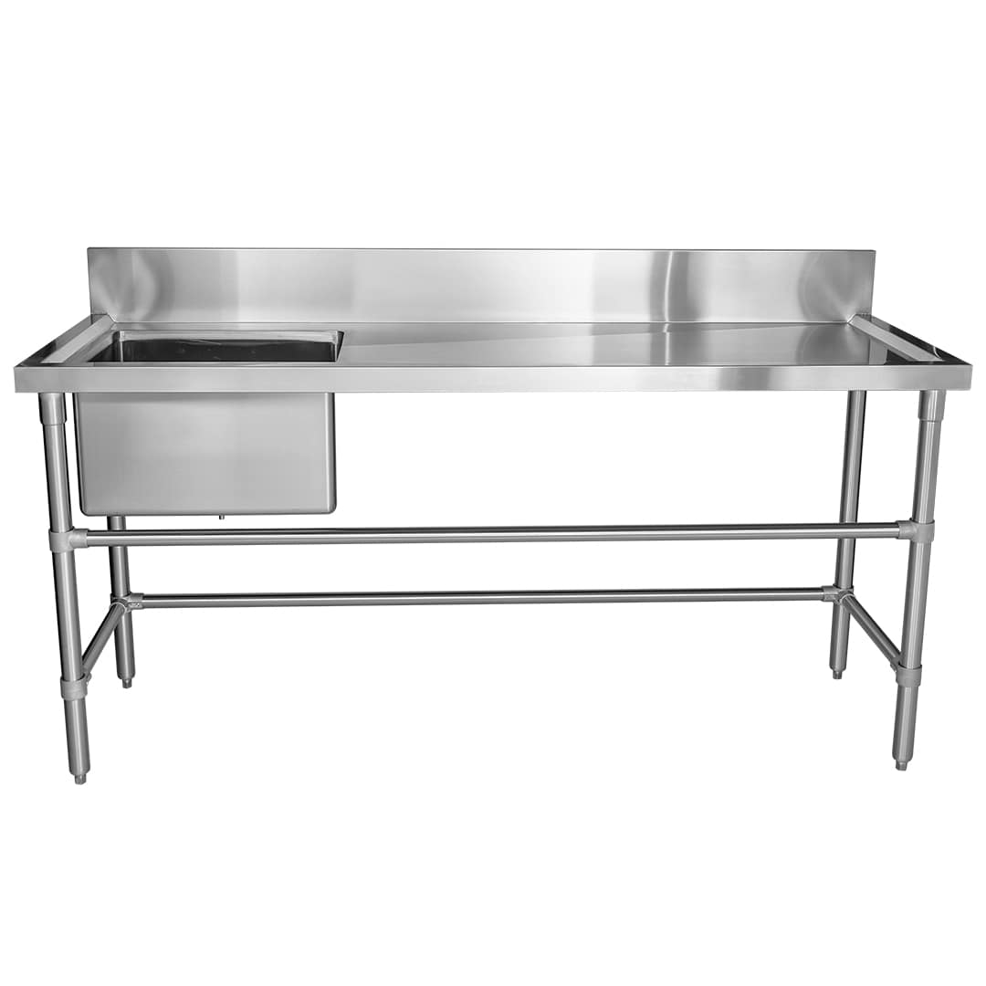 Stainless Sinks - Right Bench, 1800 x 610 x 900mm high - Brayco ...