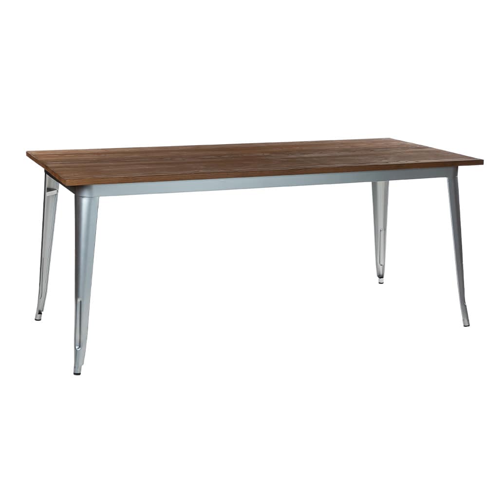 Replica Tolix Wooden Top Table, 180 x 80 x 75cm high - Brayco ...