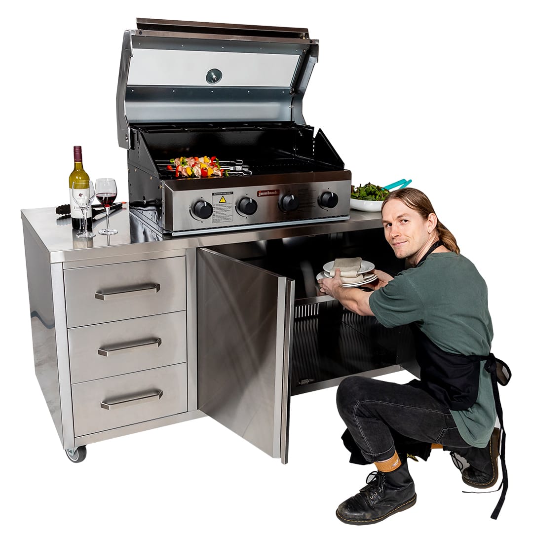 Stainless Steel Commercial BBQ Cabinet, 1600 x 700 x 900mm high ...