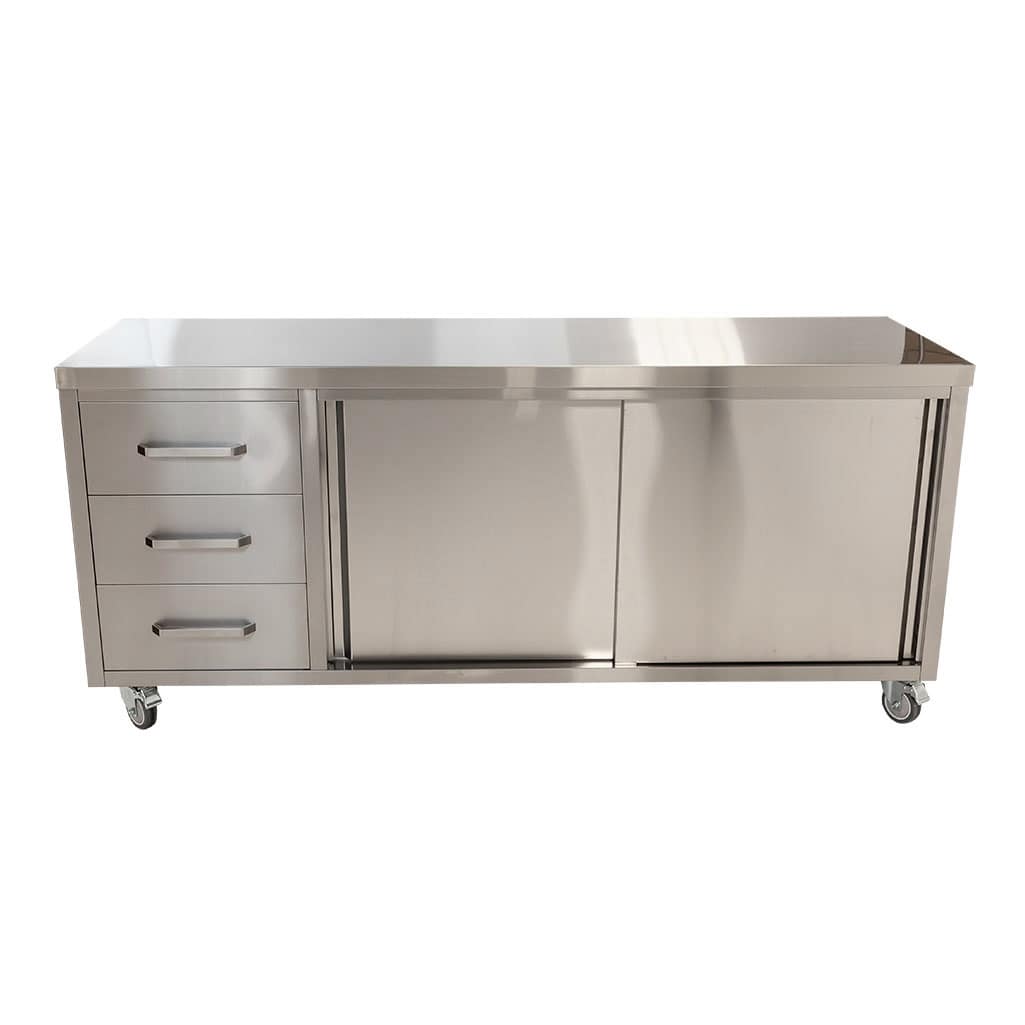 Stainless Steel Commercial Kitchen Cabinet, 2000 x 610 x 900mm high ...