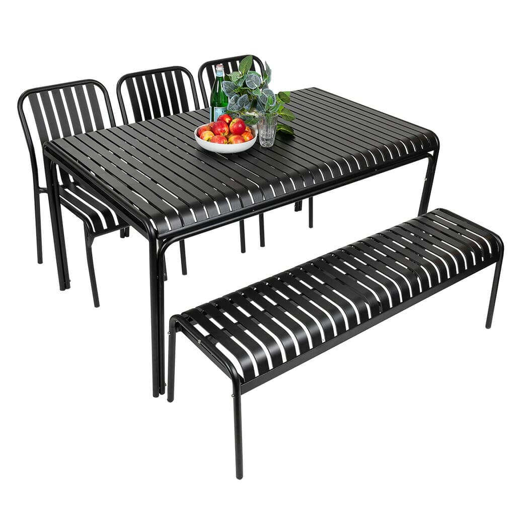 Luisa Aluminium Dining Table 120 x 80cm - Brayco