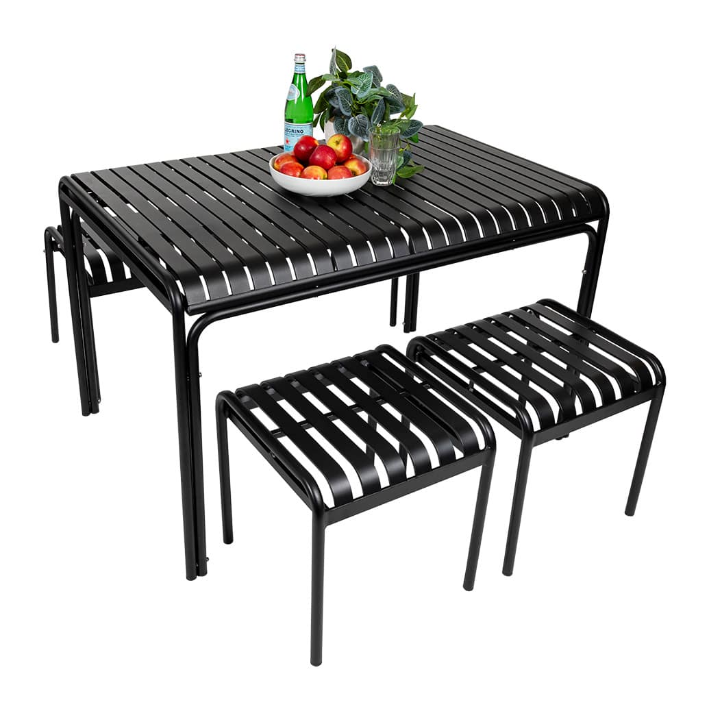 Luisa Aluminium Dining Table 120 x 80cm - Brayco