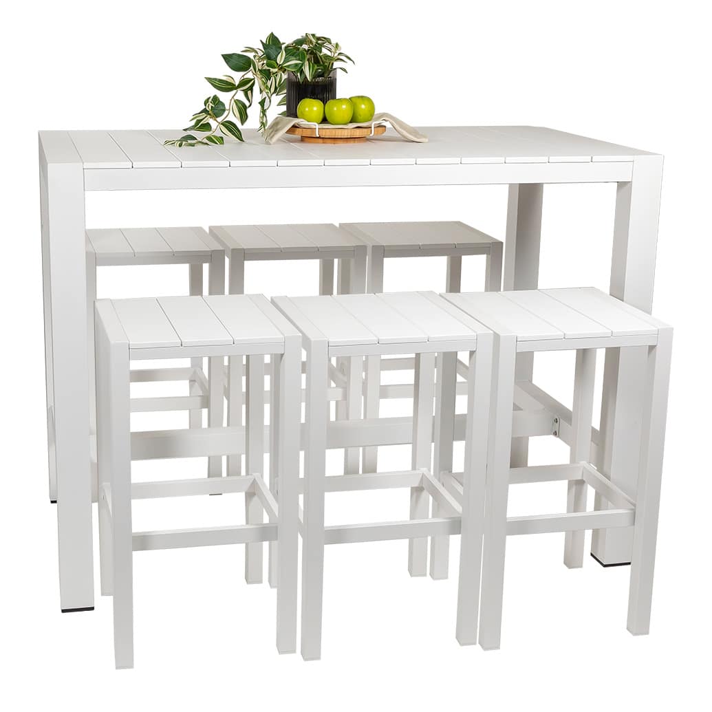 Corsica Aluminium Outdoor Bar Stool with Polywood Top