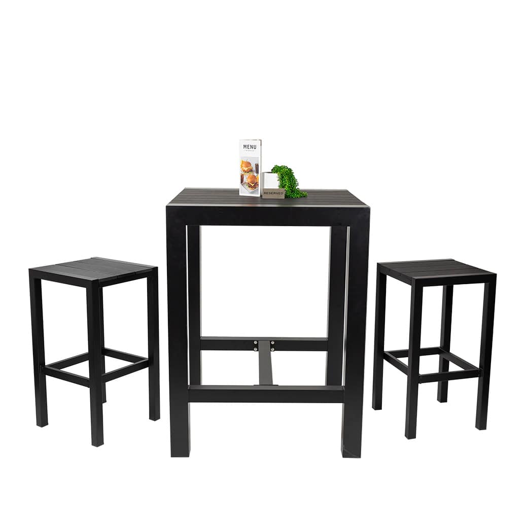 Corsica Aluminium Outdoor Bar Stool with Polywood Top