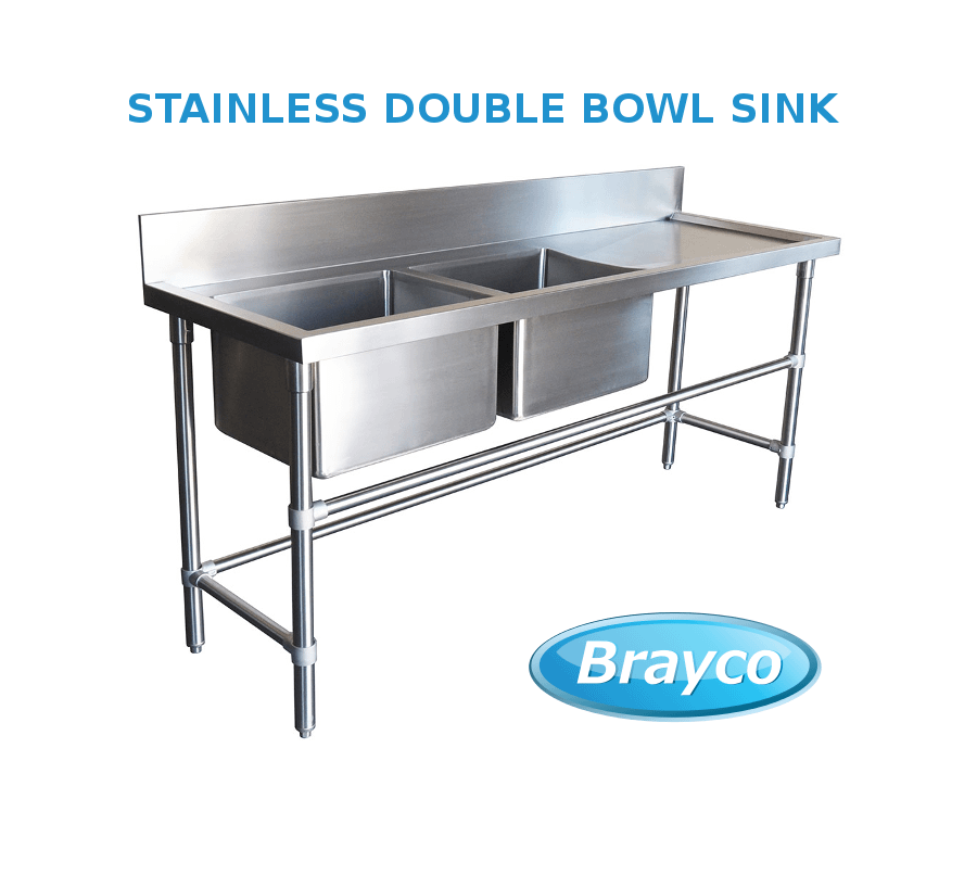 Stainless Steel Double Bowl Sink - Brayco