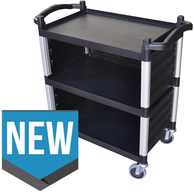 NEW Polypropylene Catering Trolley, 3-Tier With Castors, 823 X 405 x ...