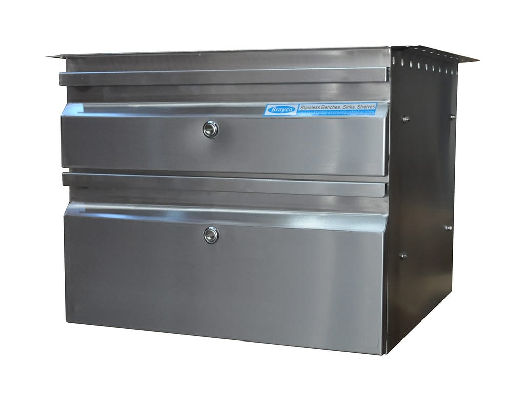 Double Underbench Drawers for Stainless Benches - Brayco Commercial Pty Ltd