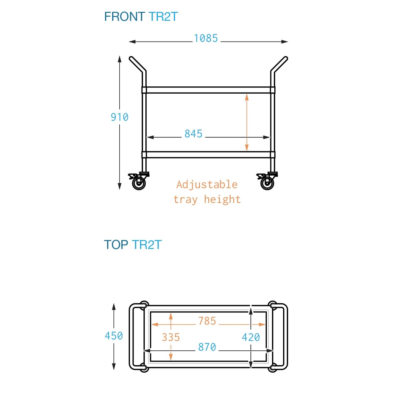 Heavy Duty Stainless Catering Trolley - Brayco Commercial Pty Ltd