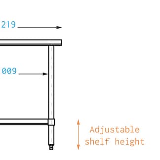Commercial Grade Stainless Steel Flat Bench, 1219 x 610 x 900mm high ...